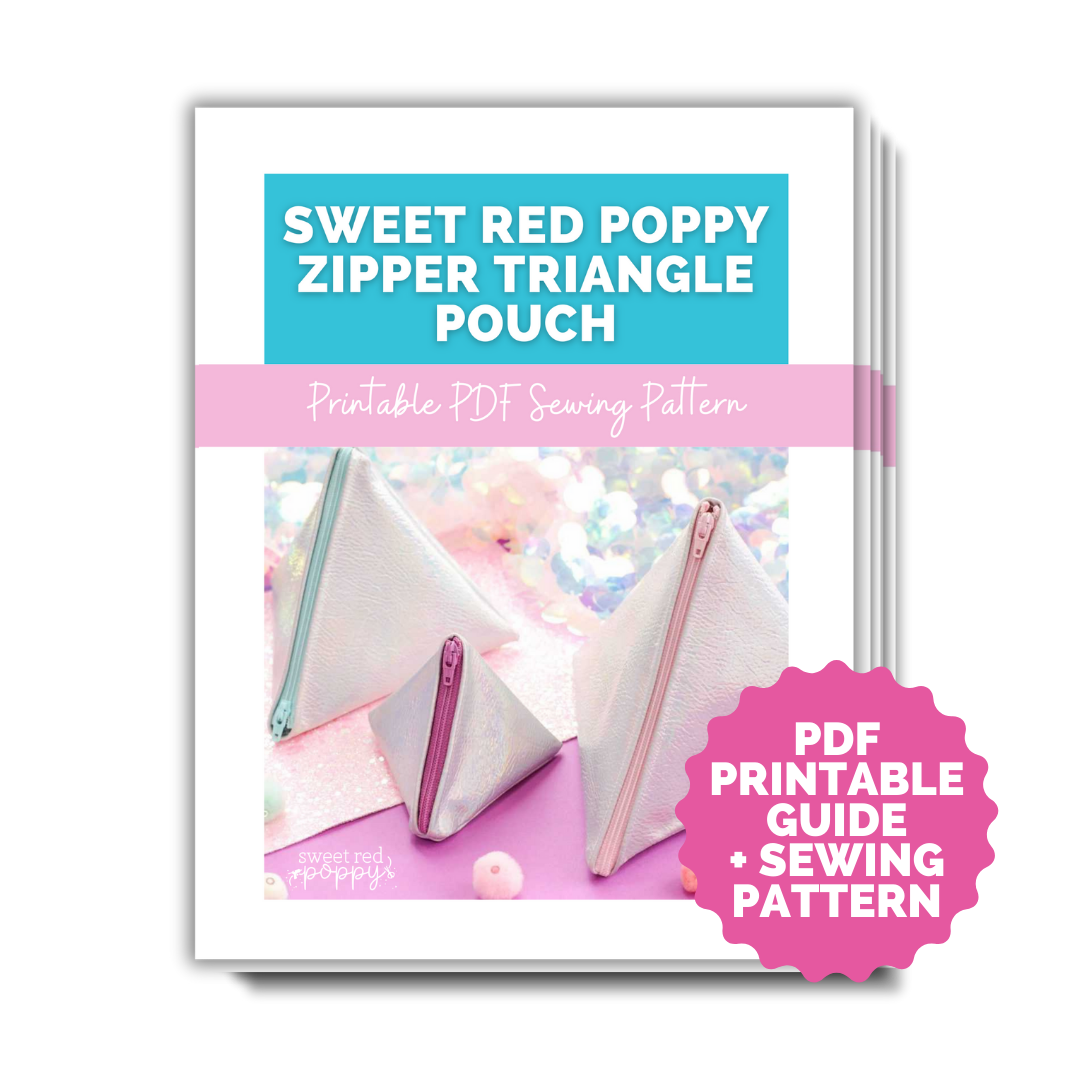 Zipper Triangle Pouch Sewing Pattern & Ad-Free Tutorial – Sweet Red Poppy