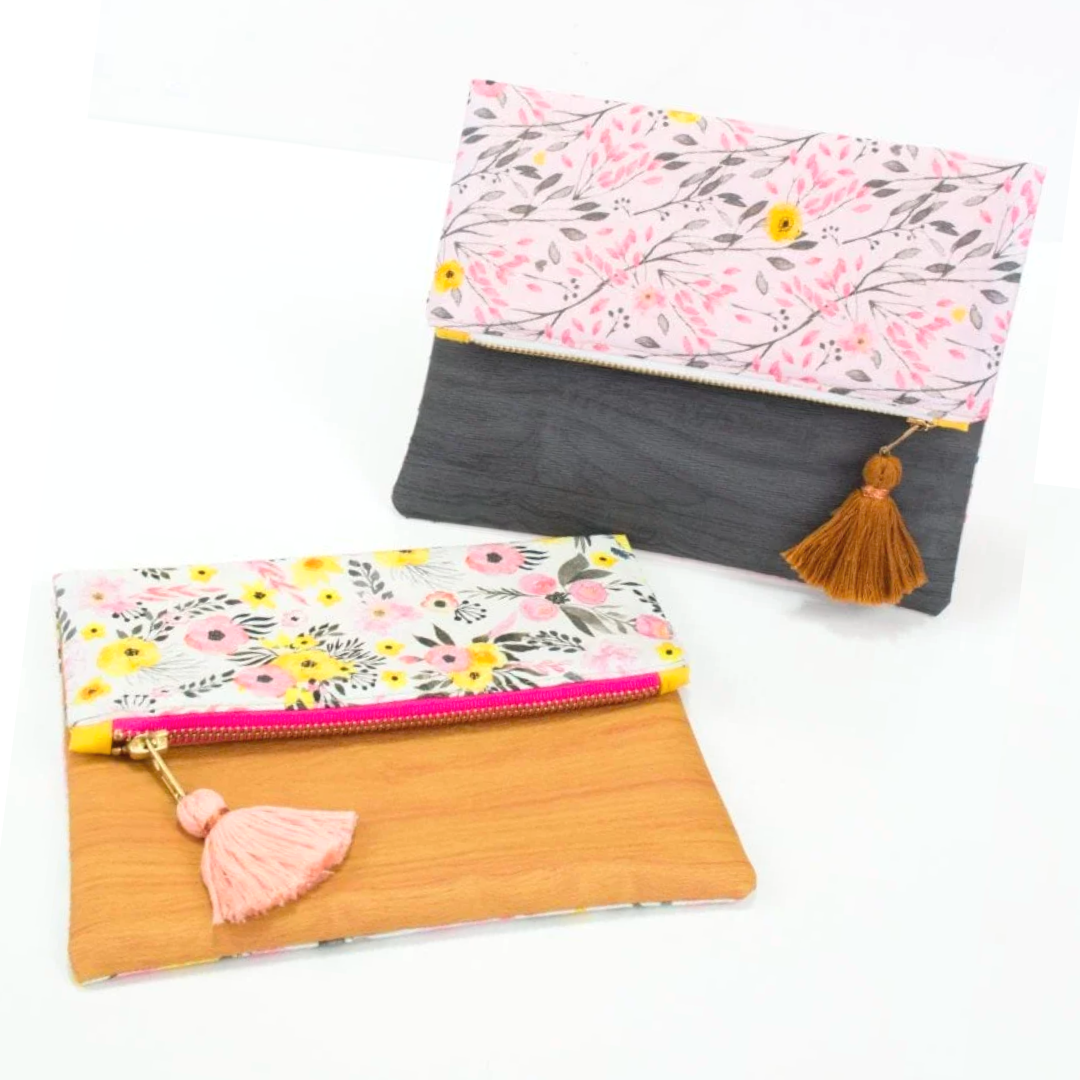 Foldover Zippered Clutch Sewing Pattern & PDF Tutorial – Sweet Red Poppy