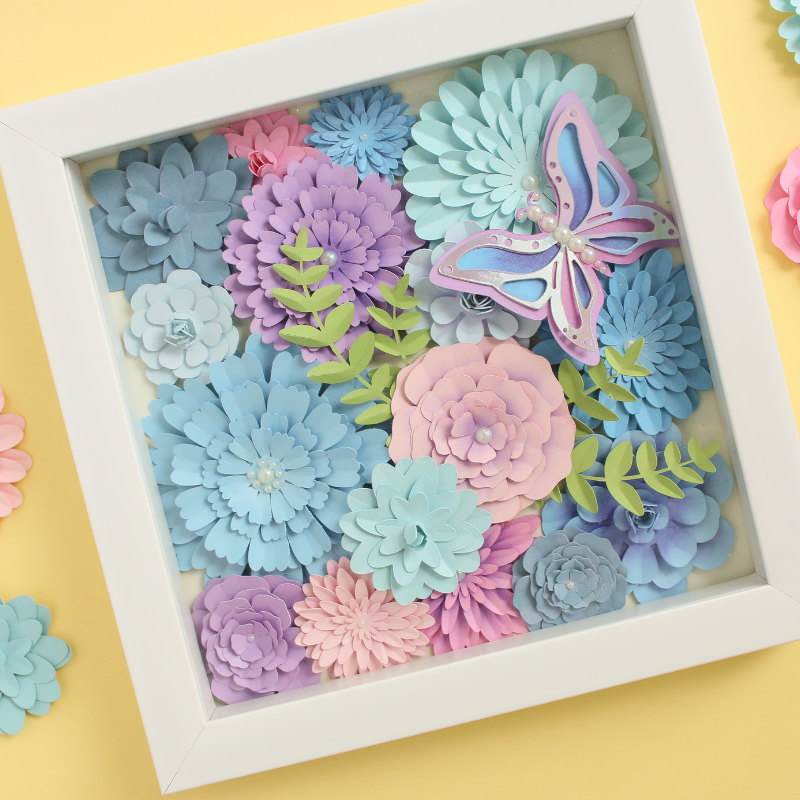 Layered Flower Shadow Box- SVG Cut File & Ad-Free Printable Tutorial ...