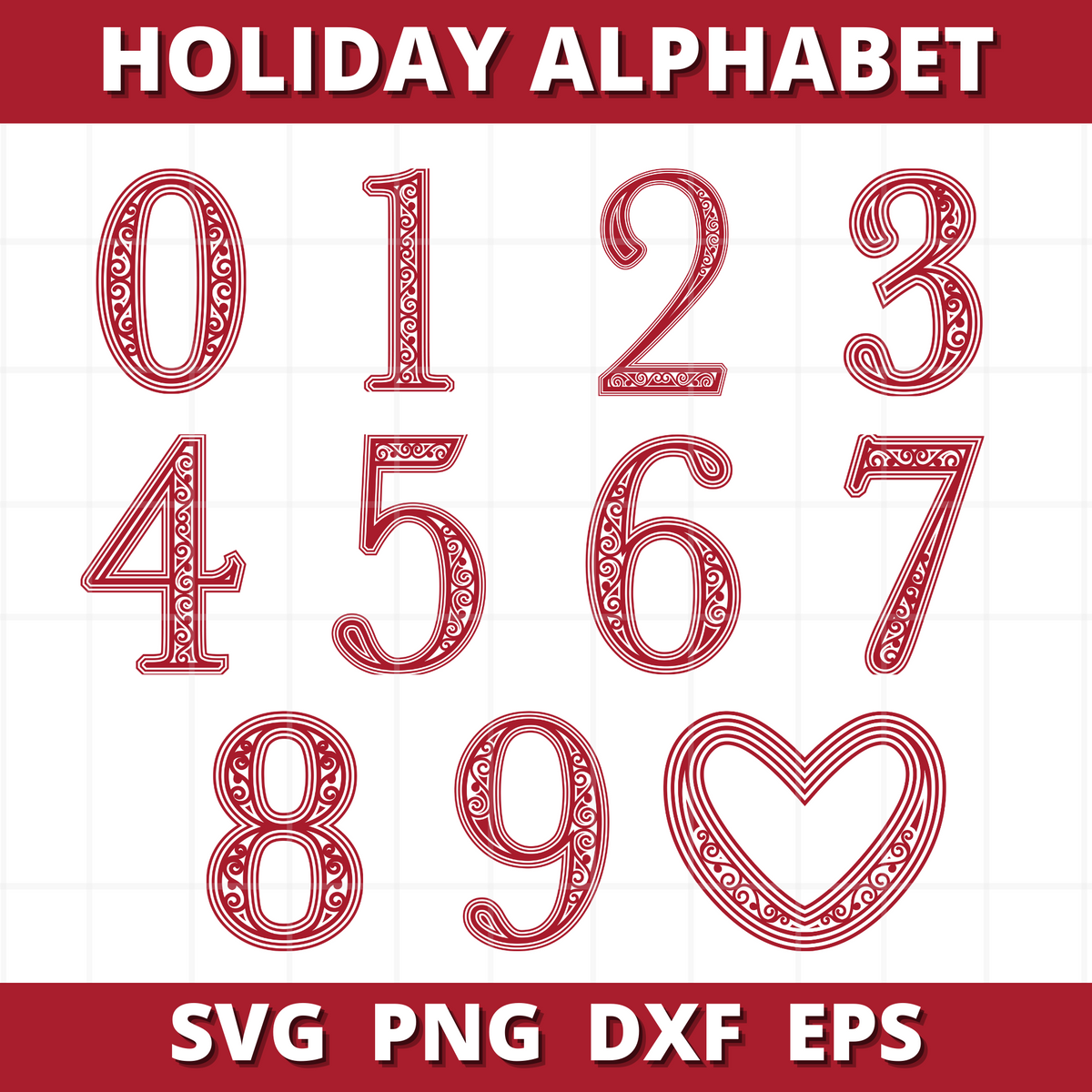 Holiday Layered Alphabet Cut Files – Sweet Red Poppy
