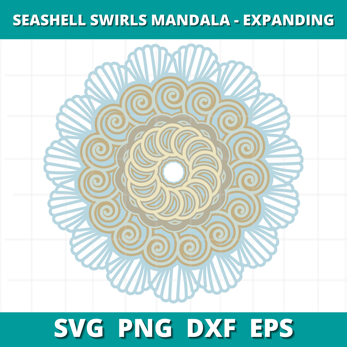Seashell Swirls Mandala - Expanding Layers Cut Files – Sweet Red Poppy