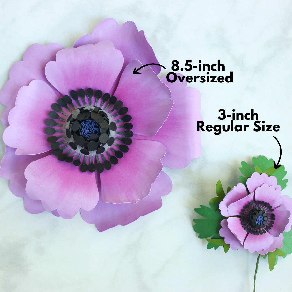 Anemone Paper Flower SVG Cut File & Ad-Free Printable Tutorial – Sweet ...